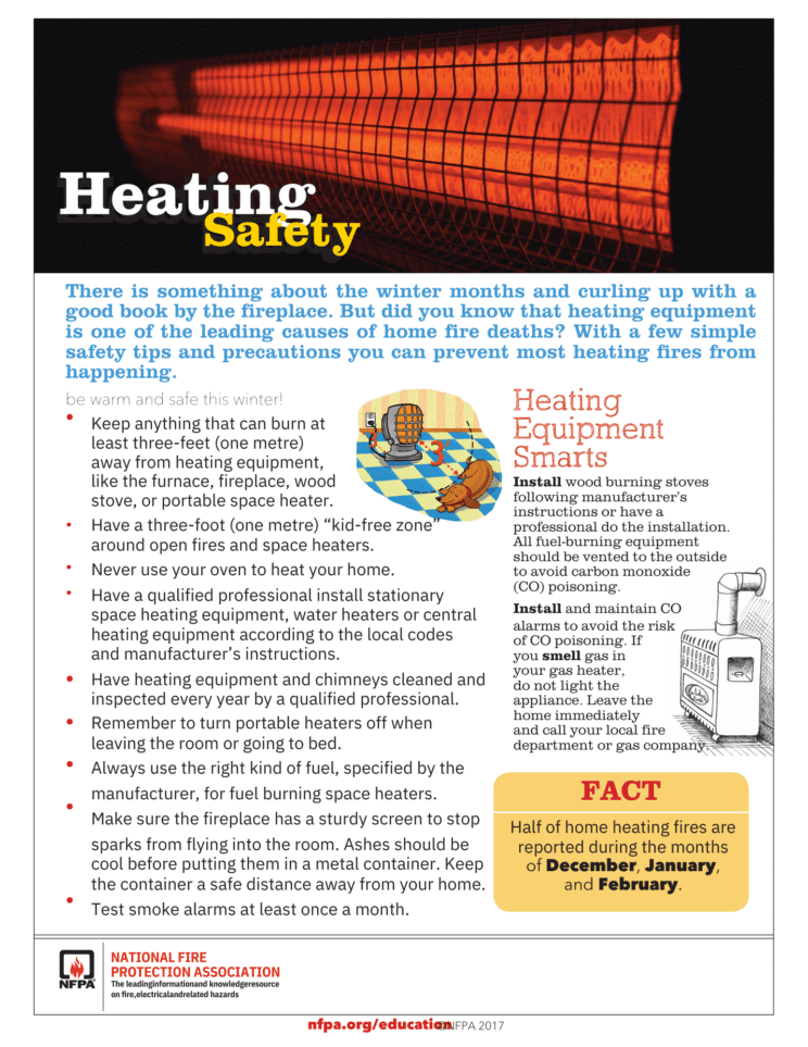 Heating in Winter Safety Tips – Simsbury Volunteer Fire Department